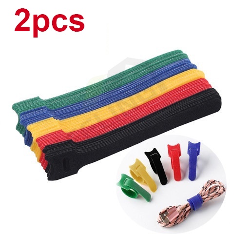 2PCS Reusable Nylon Cord Organizer with Double Sided Velcro Tape, Cable ...