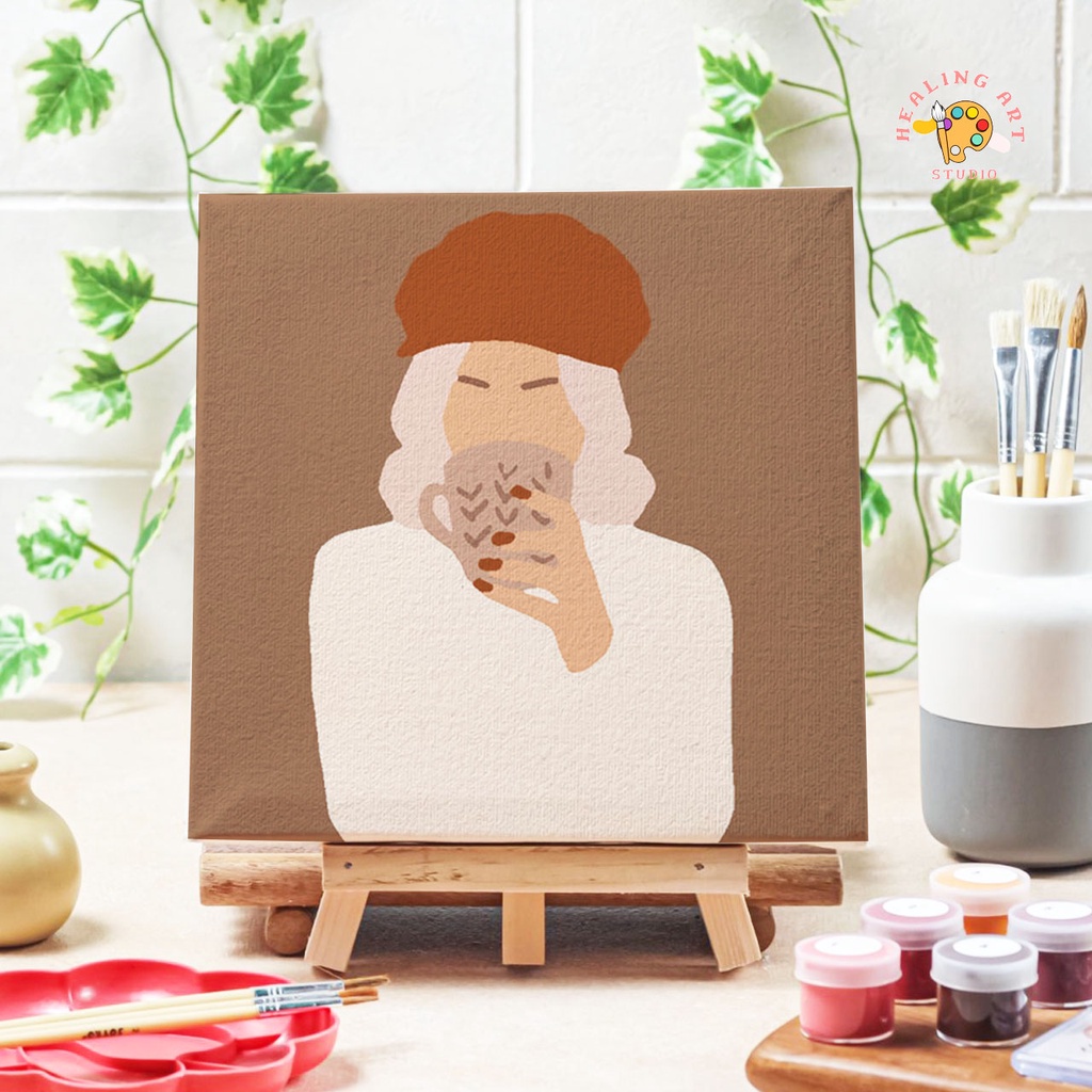 Paint by number painting face art ver 3 canvas 20x20 cm/painting kit ...