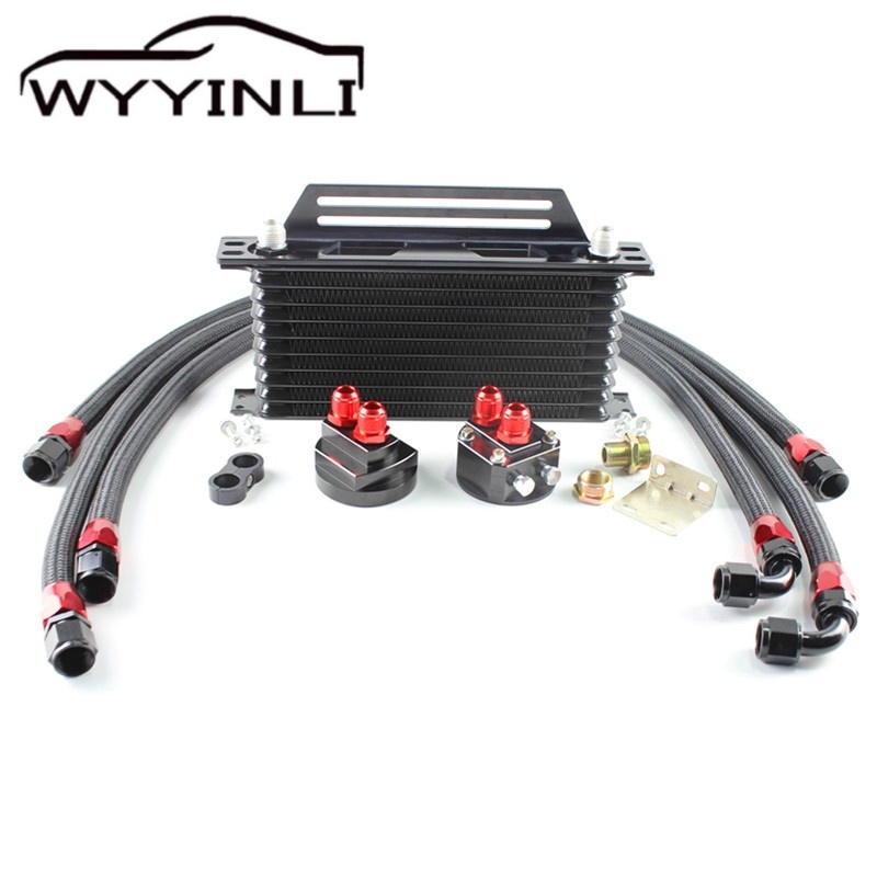 Universal 10 Row An10 10rows Engine Oil Cooler Radiator Kits Filter