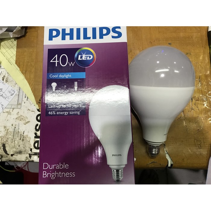 Philips Brightest 40 Watt LED Lamp E27 5000K Lumen | Shopee Philippines