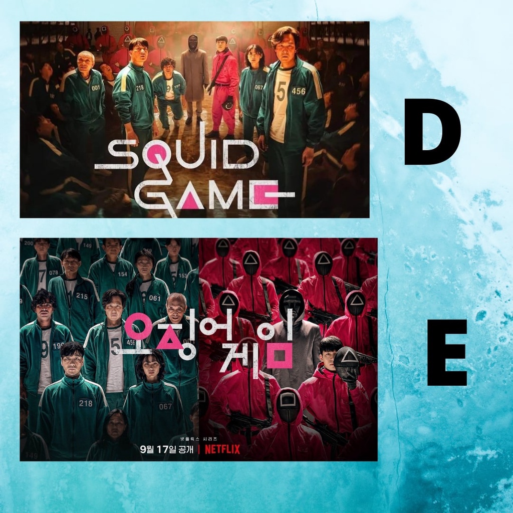 SQUID GAME- KOREAN DRAMA NETFLIX SERIES Kdrama Series Posters (A4 & A3 ...