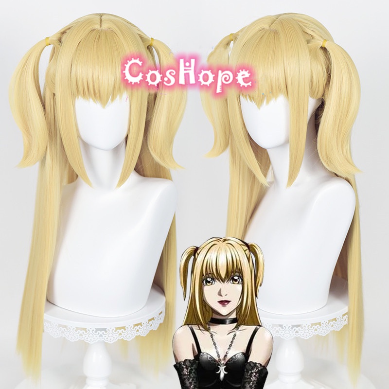 Misscoo Anime Death Note Cosplay Wig Misa Amane Golden Long Hair For ...