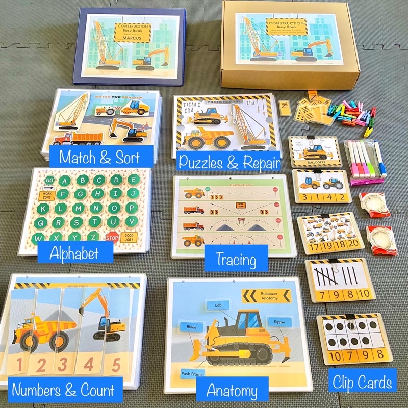 Construction Vehicles Transportation Cars Activity Book | Learning ...