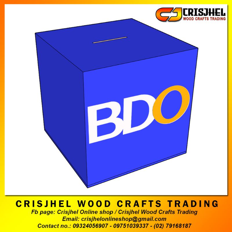 BDO- Mini Wooden Coinbank By Crisjhel Wood Crafts | Shopee Philippines