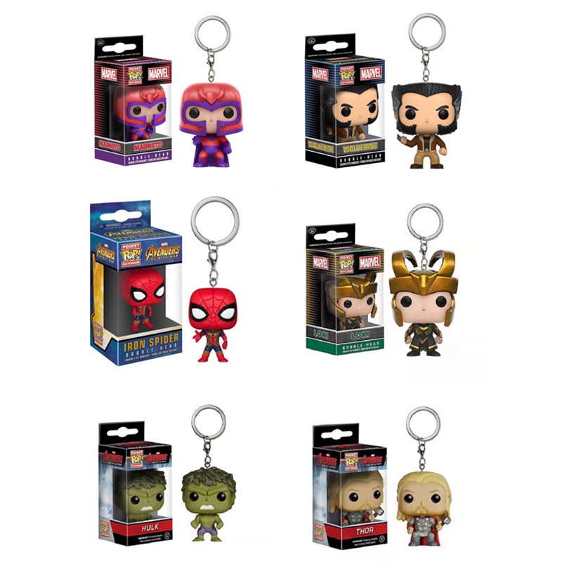 Original Funko POP Super Hero X-Men Keychain PVC Magneto Wolverine ...
