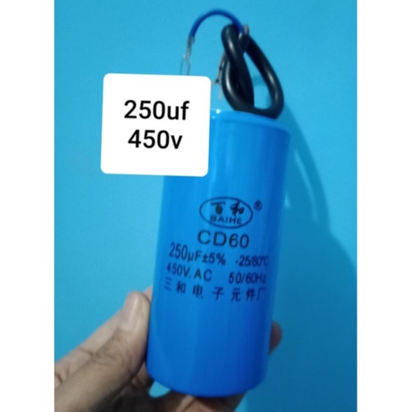 MOTOR RUNNING CAPACITOR 250UF, 600uf 450VAC | Shopee Philippines