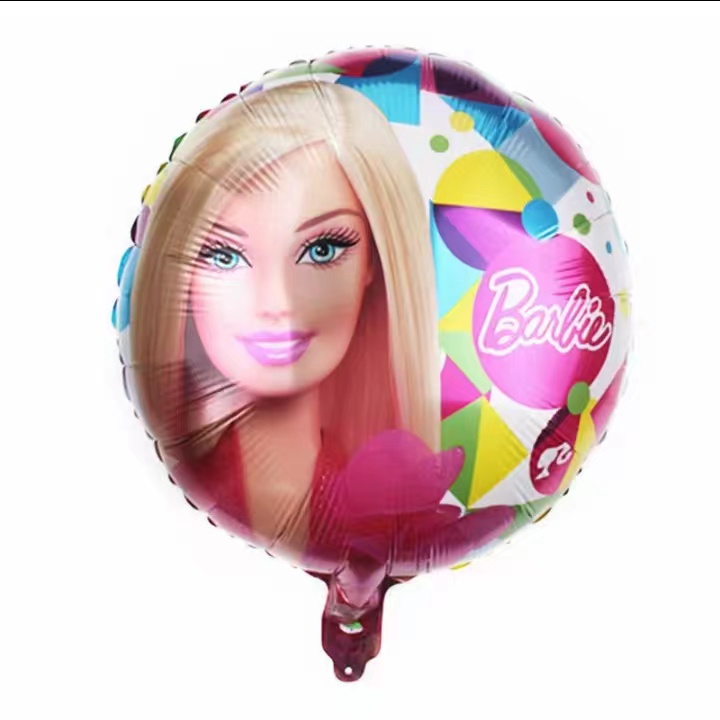18 inches Round DSN Barbie theme Barbie head happy birthday party ...