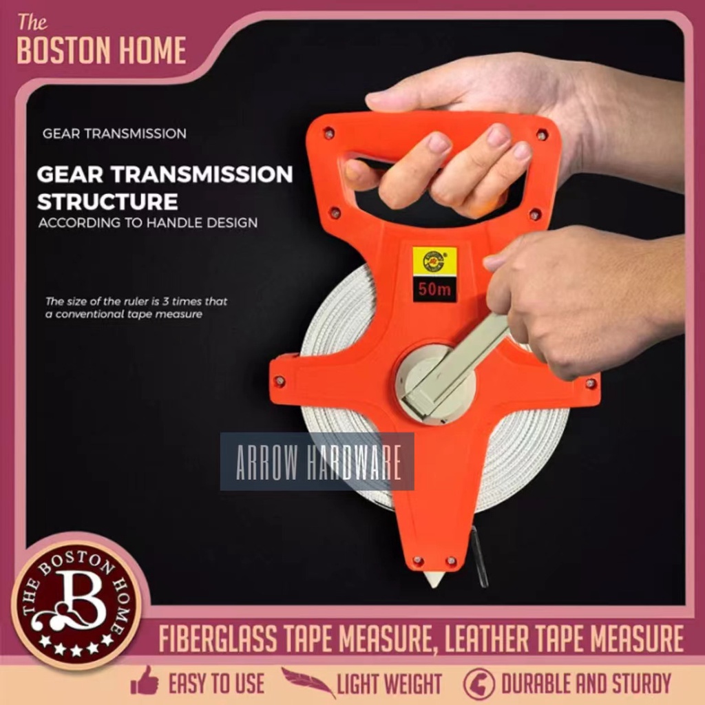Boston Home 30M | 50M | 100M Tape Measure Fiber Glass High Quality ...