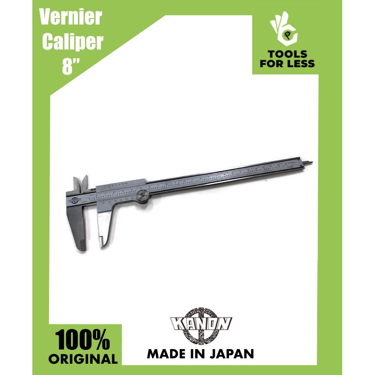 Kanon Stainless Steel Vernier Caliper 8 inches Made in Japan | Shopee ...