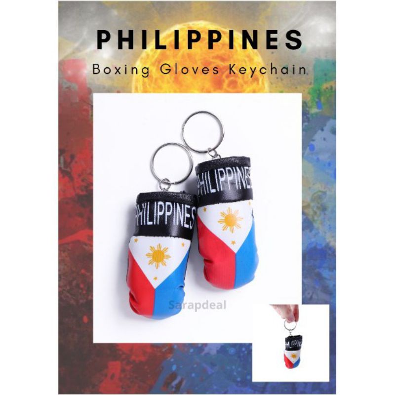 Philippine Flag Plushy Boxing Gloves Souvenir(2pcs) key chain | Shopee ...