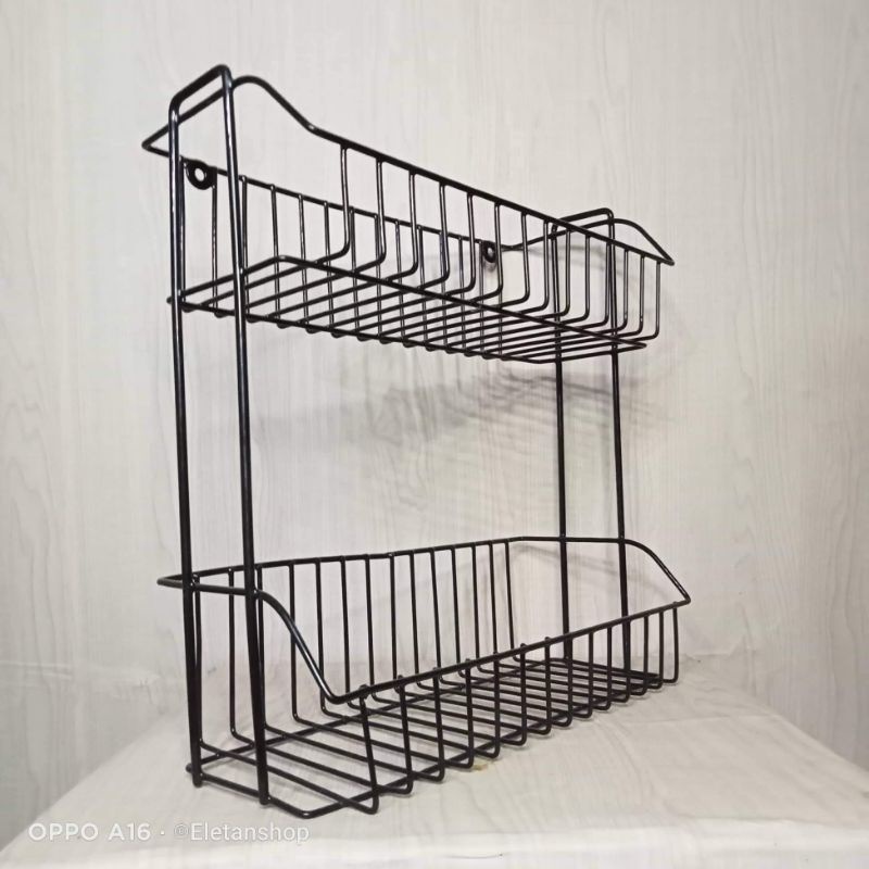 Medium kitchen utility rack 12inch, 2layer (b&w) | Shopee Philippines