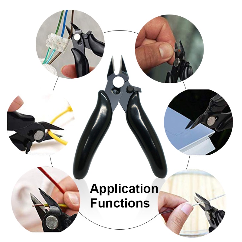 Diagonal Pliers Mini Wire Flush Cutter 3.5 Inch Micro Diagonal Cutting ...