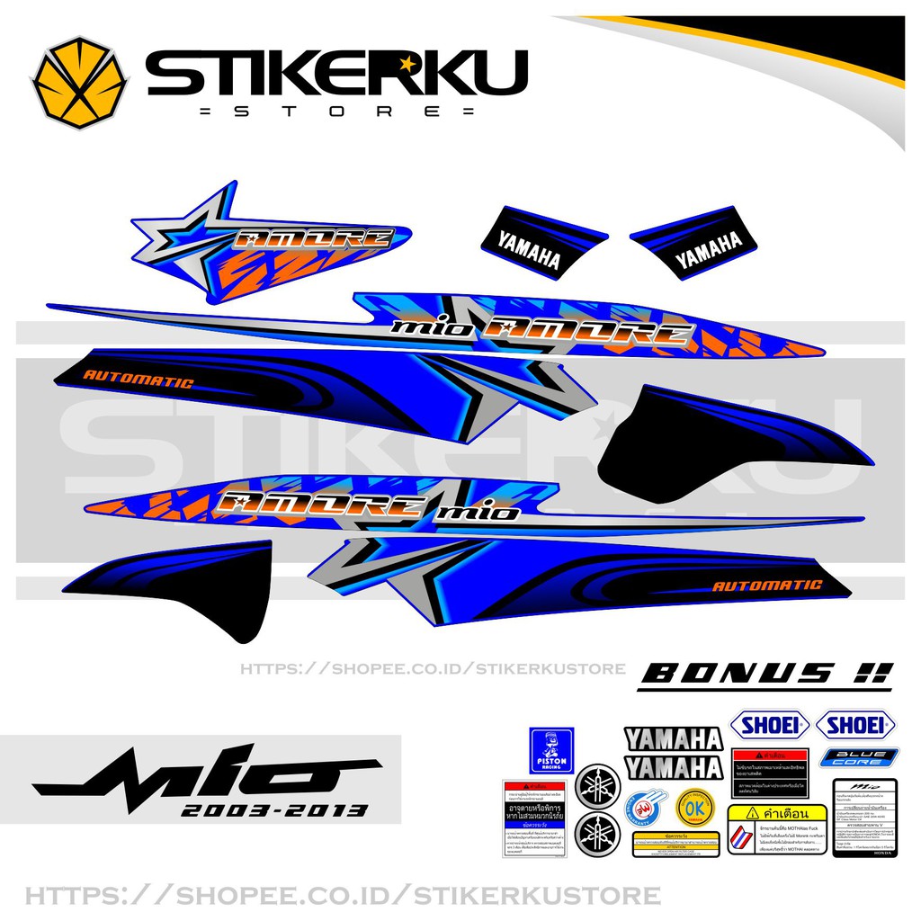 Mio AMORE PREMIUM STRIPING / THAILAND / AMORE STICKERS / MIO AMORE ...
