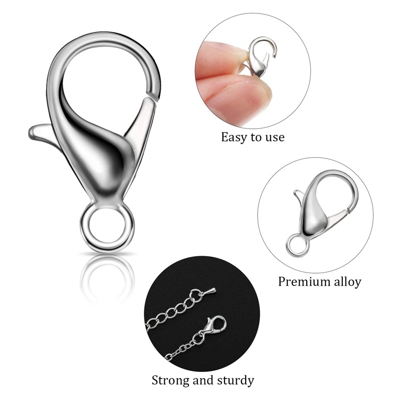 12Pcs/lot 16mm Alloy Lobster Clasps Diy Necklace Bracelet Lobster Clasp ...