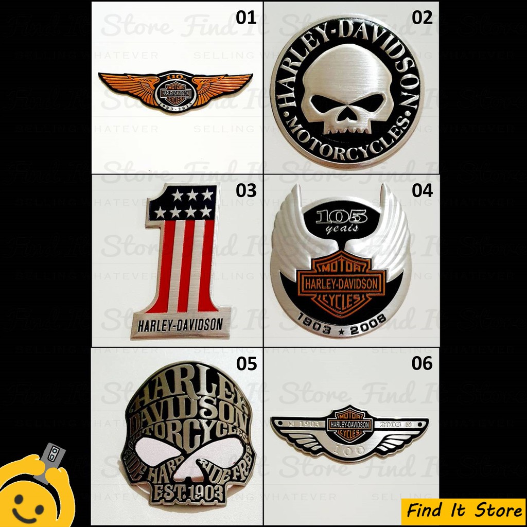 3d Metal Harley Davidson Car Sticker Emblem Badge Decal Aluminum ...