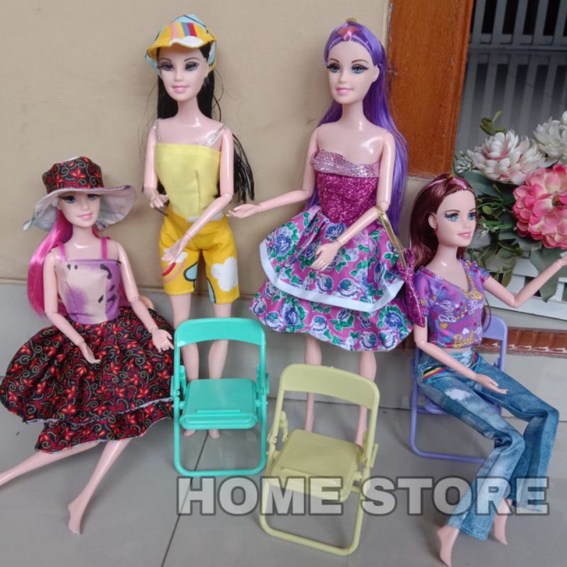 Berbi Doll And Folding Chair | Shopee Philippines