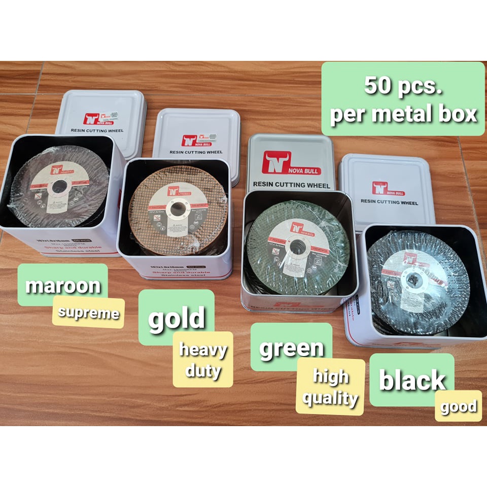 Nova Bull Cutting Whee 4"(50 pcs per metal box)Superthin Cutting Disc ...