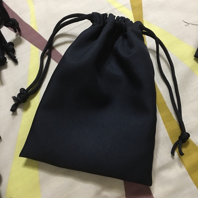Plain Drawstring Black Cotton Canvas | Shopee Philippines