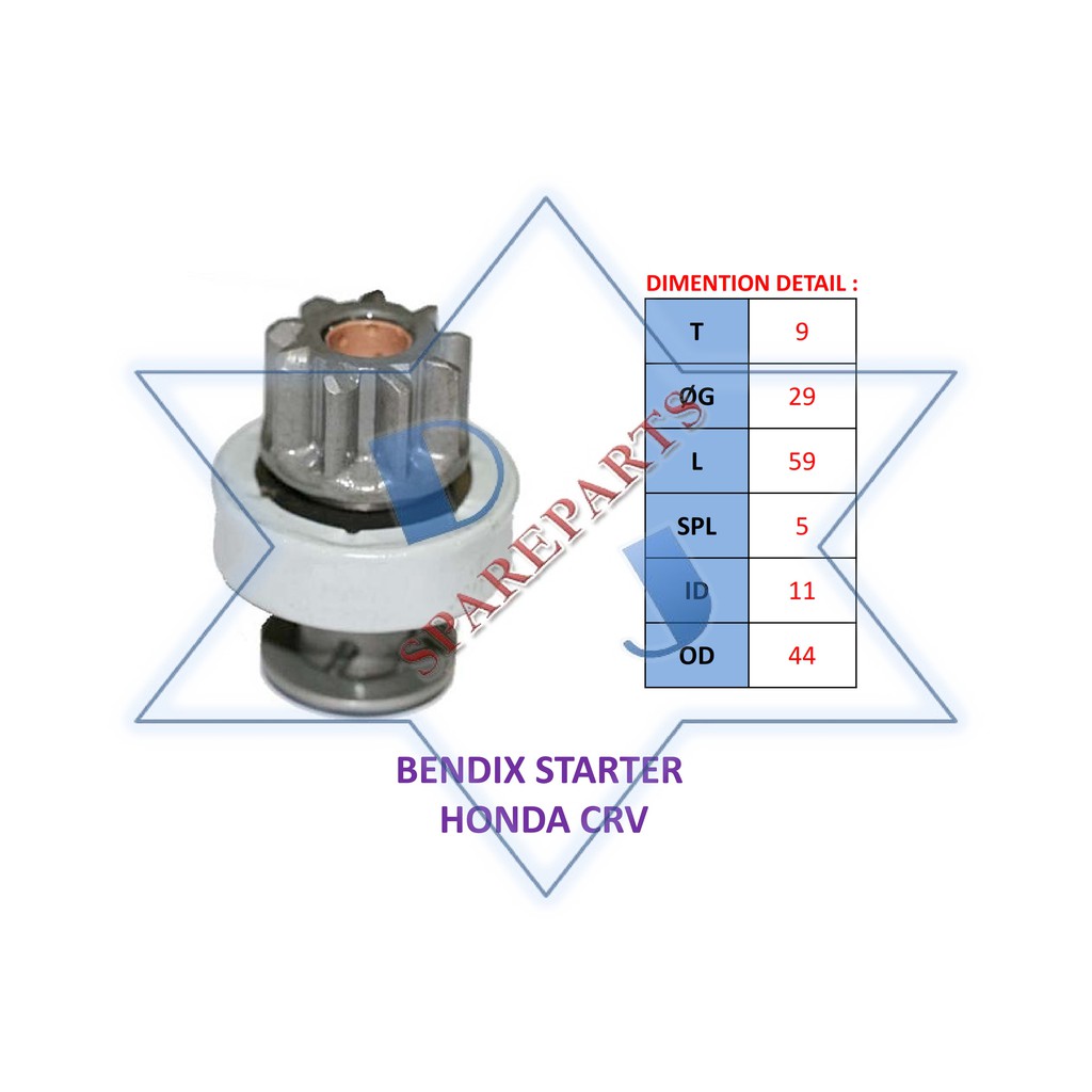 Bendix STARTER HONDA CRV | Shopee Philippines