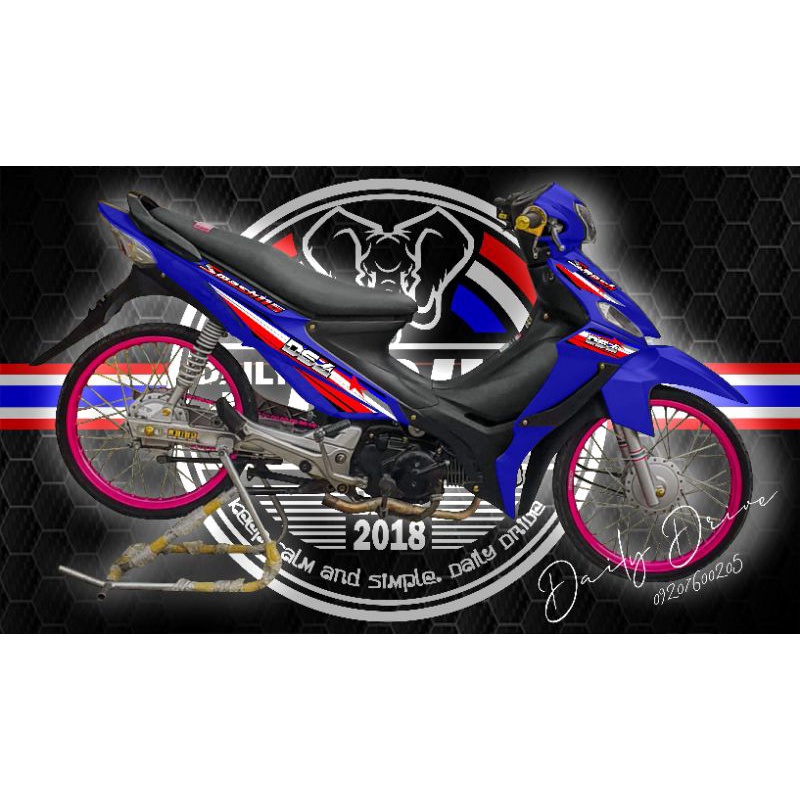 SUZUKI SMASH 115 STOCK SIZE DECAL (DS4 DESIGN) | Shopee Philippines