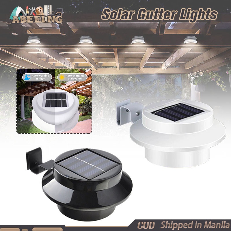 Outdoor Solar Gutter LED Lights Waterproof White Smart Solar Gutter ...