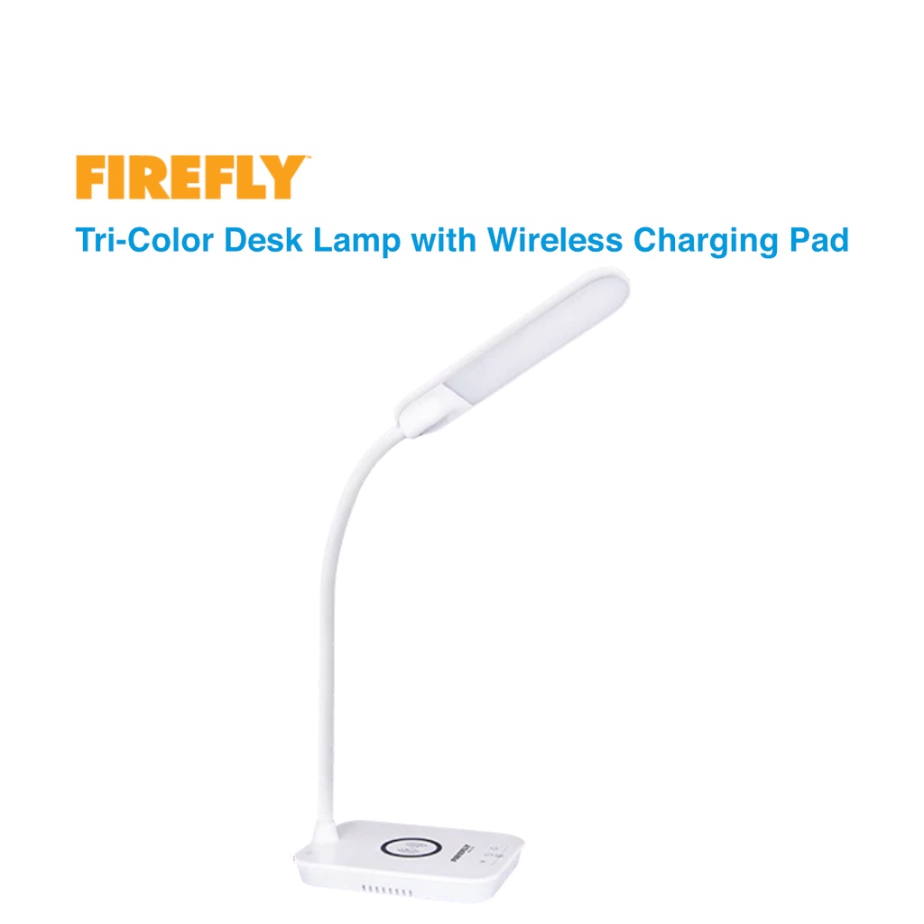 Firefly Tri-Color Desk Lamp with Wireless Charging Pad Light Emitting ...