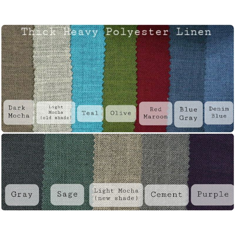 Thick Heavy Polyester Linen Sofa Cover FABRIC 58" Width | Shopee ...