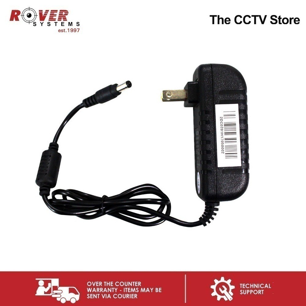 Rover Systems 2A DC 12V Wall Adapter CCTV Power Supply for CCTV Camera ...