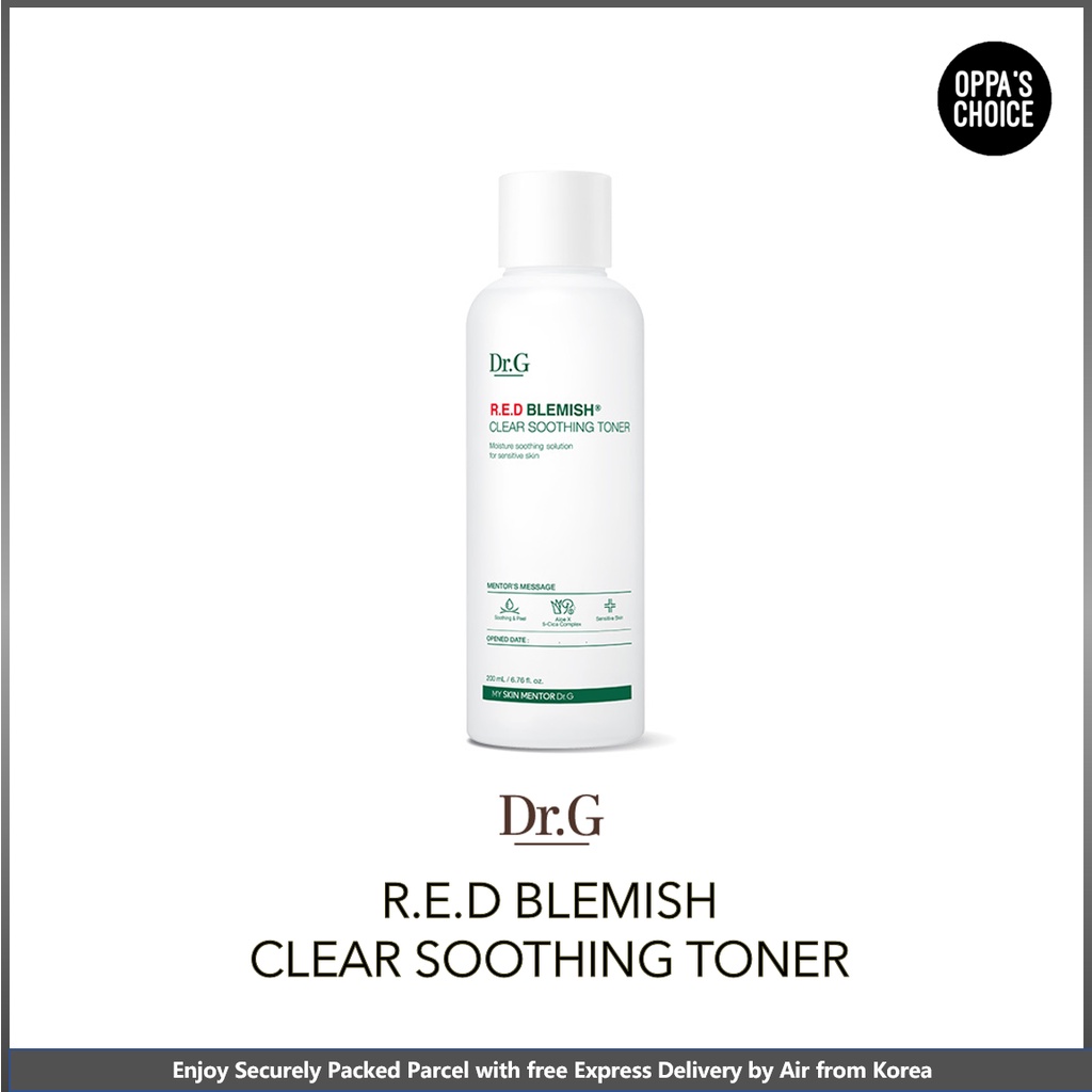 🇰🇷 DR.G RED BLEMISH CLEAR SOOTHING TONER 200ml | Shopee Philippines