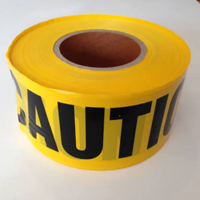 Caution tape 3"inches x 300m yellow sealed per roll | Shopee Philippines