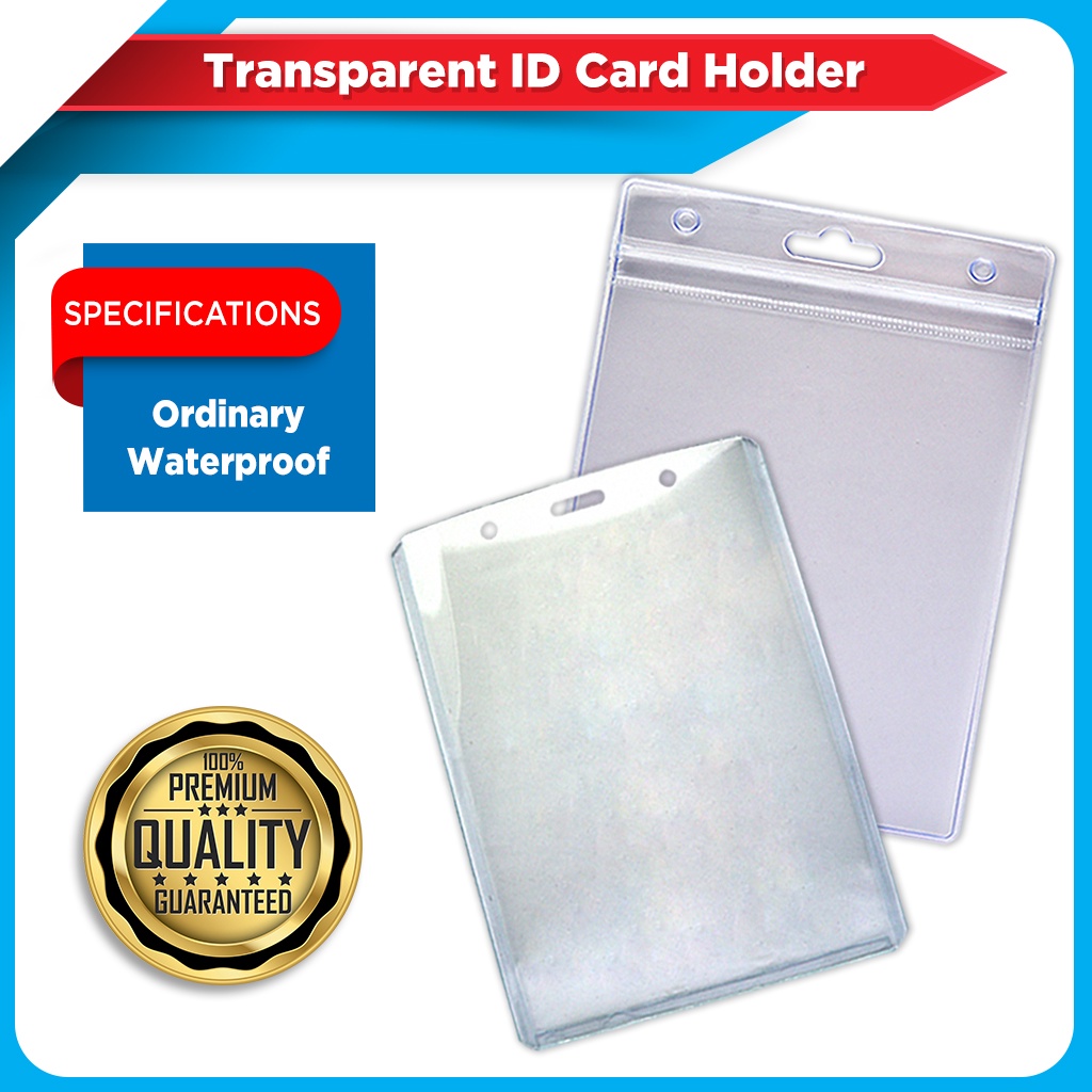 A6 ID CARD CASE HOLDER WITH ZIP LOCK WATERPROOF Vertical [5 pcs per ...