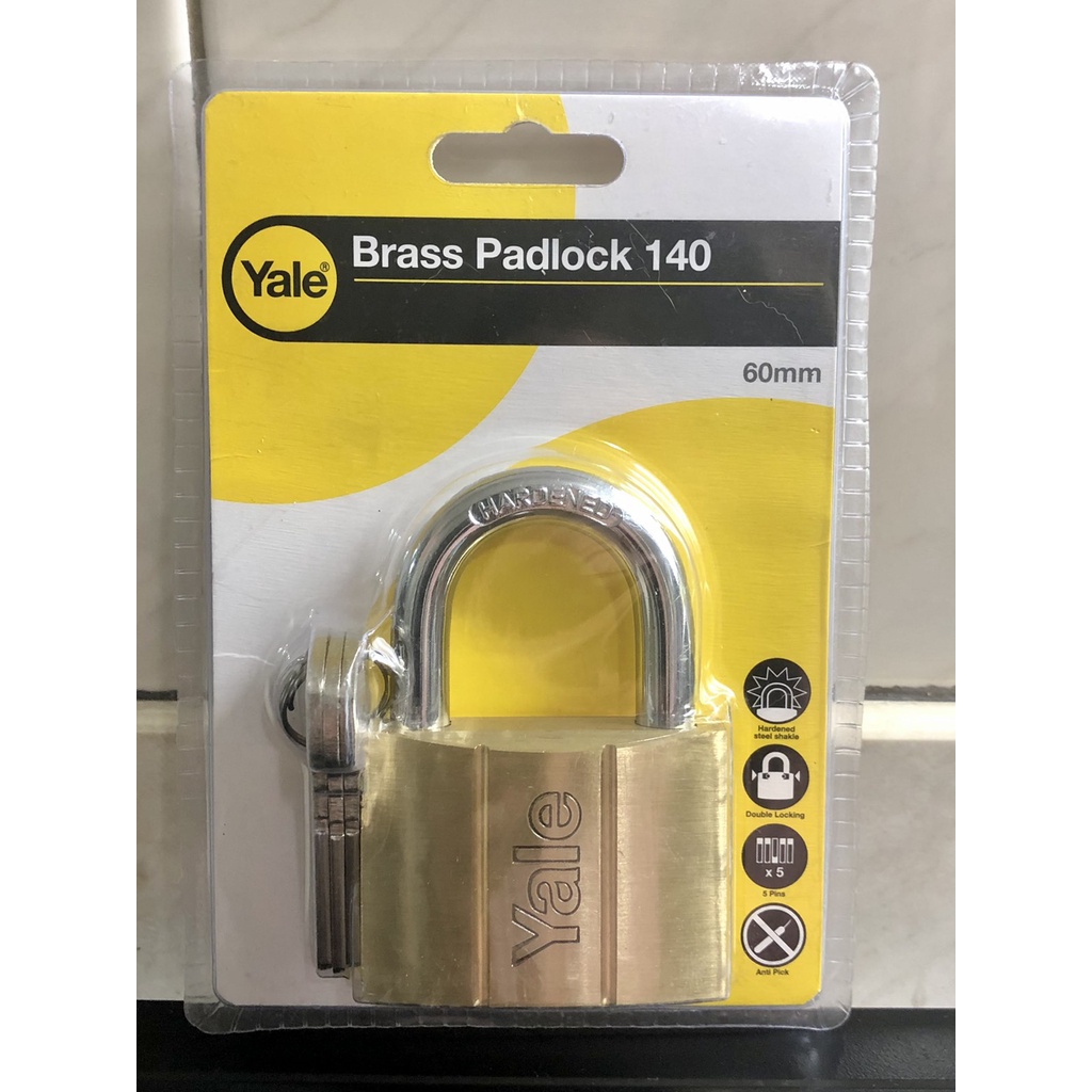 Yale Brass Padlock V140 (available in 20mm, 25mm, 30mm, 40mm, 50mm ...