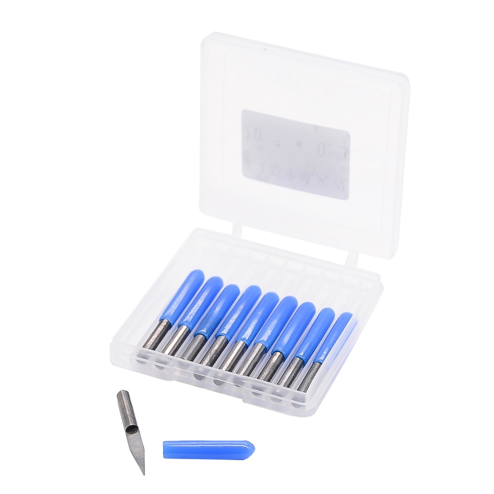 10pcs/lot V Shape flat bottom Carbide PCB Engraving Bits 3.175 shank 10 ...