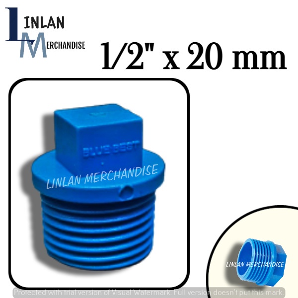 1 PC Blue PVC Water Pipeline Plug Fittings (1/2") (3705) | Shopee ...