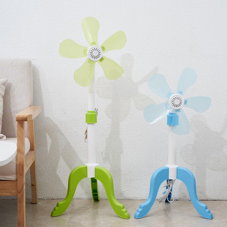 5 Blade Stand Fan Strong Wind And Low Noise Electric Fan Adjusttable ...