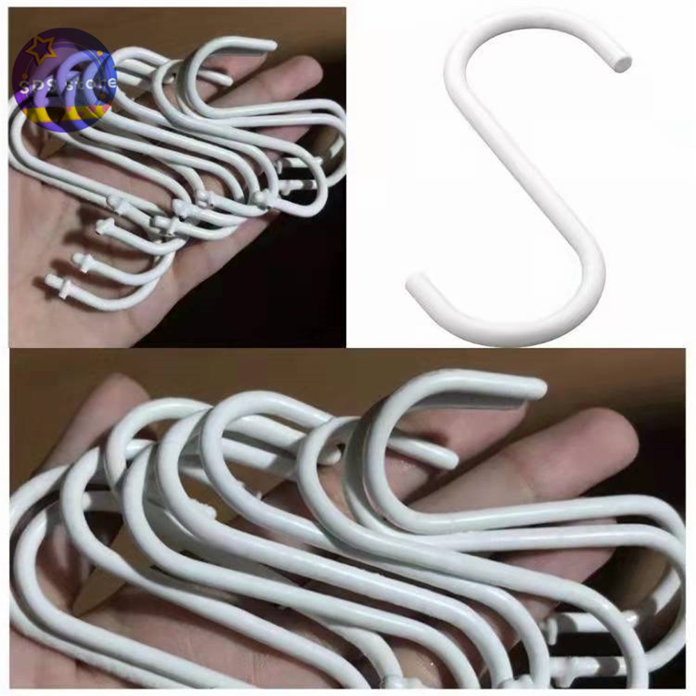 white s hook white coated metal 10pcs per pack S,M,L SPS COD | Shopee ...