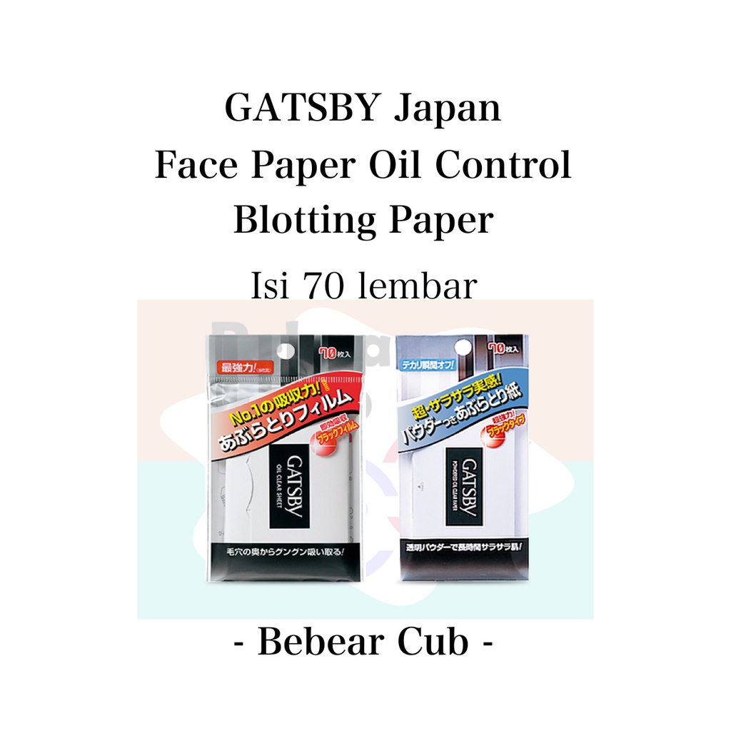 Gatsby Japan - Facial Powdered Oil Control Clear Face Blotting Paper ...
