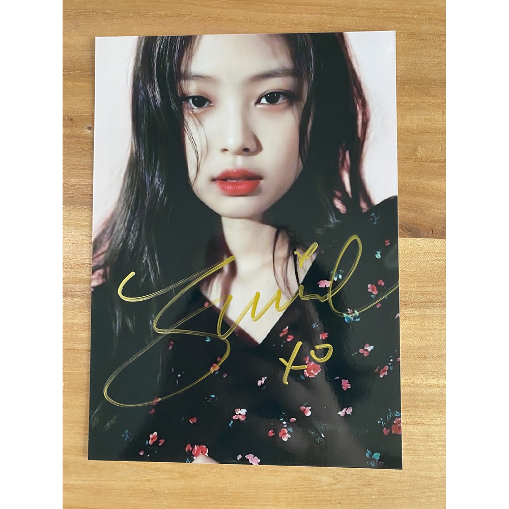 Signed Blackpink Jennie Kim 金智妮 autographed group photo 7 inches k-pop ...