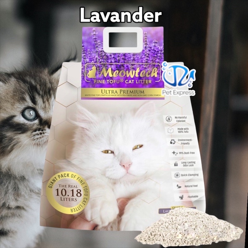 Premium Meowtech Ultra Fine Tofu Cat Litter 10.18Liters | Shopee ...