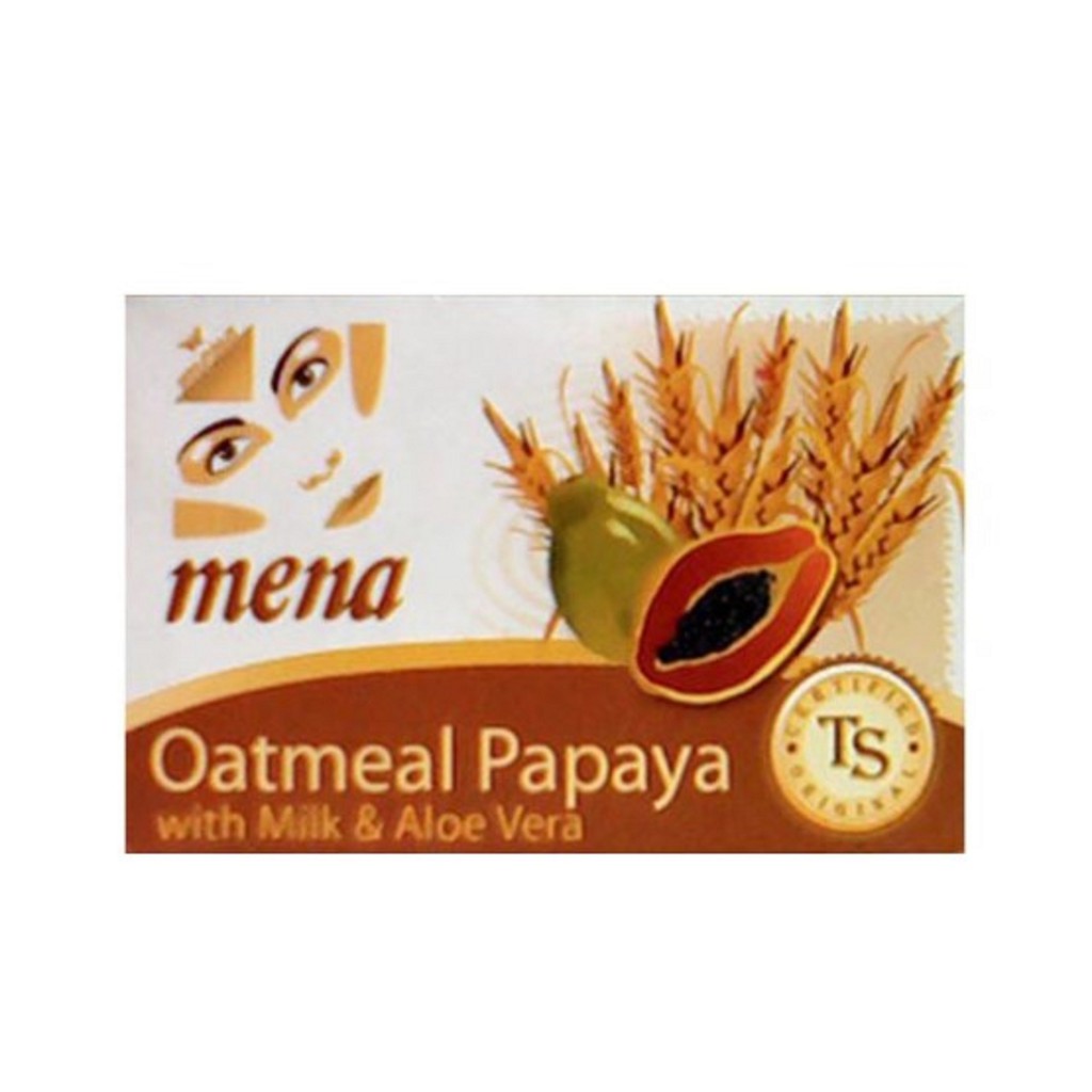 Mena Oatmeal Papaya With Milk & Aloe Vera Soap 150g | Shopee Philippines