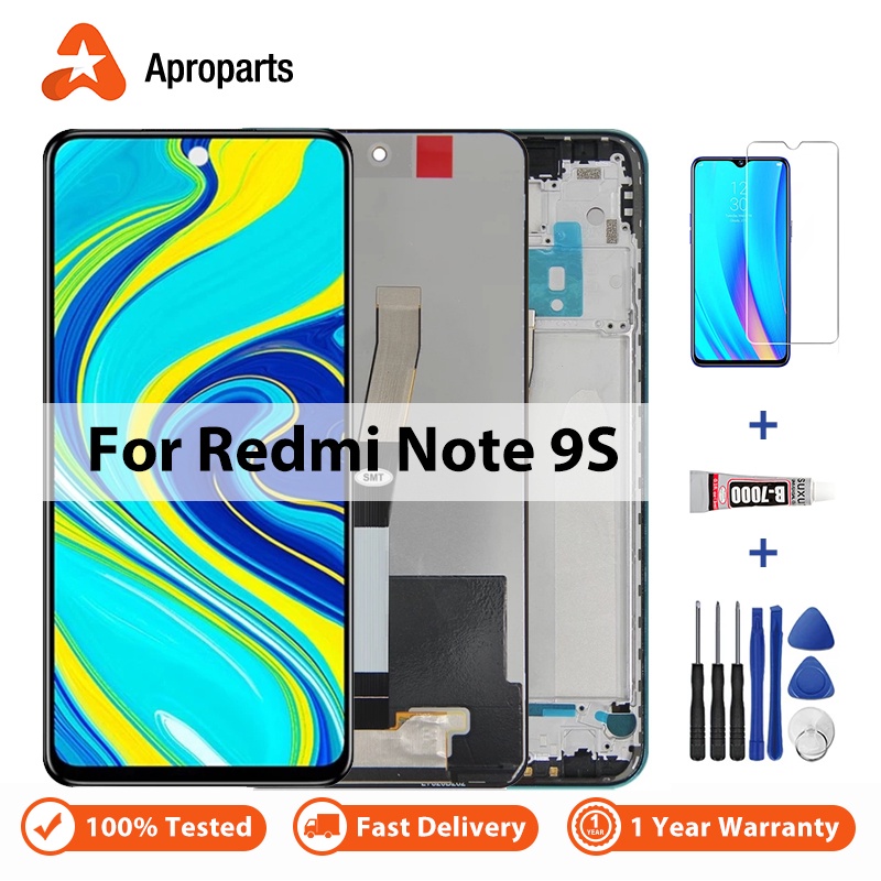 Original LCD For Xiaomi Redmi Note 9S Note 9 Pro M2003J6B2G M2003J6A1G ...