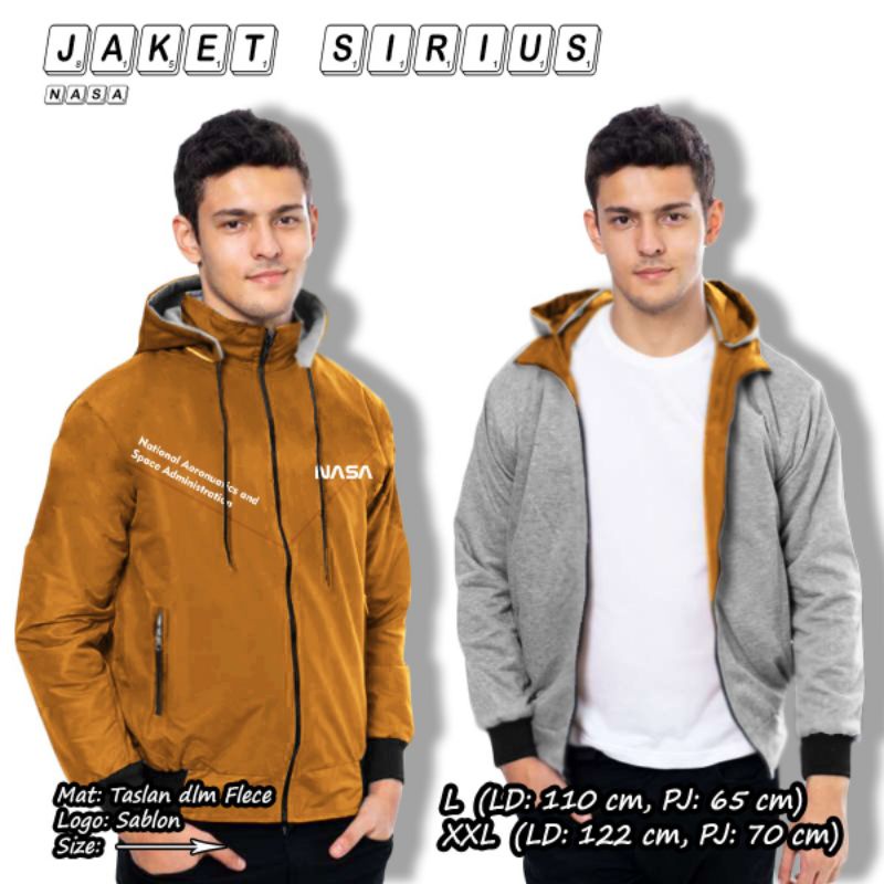 Nasa sirius jacket / flight jacket / planet jacket / nasa hoddie jacket / reversible jacket ...