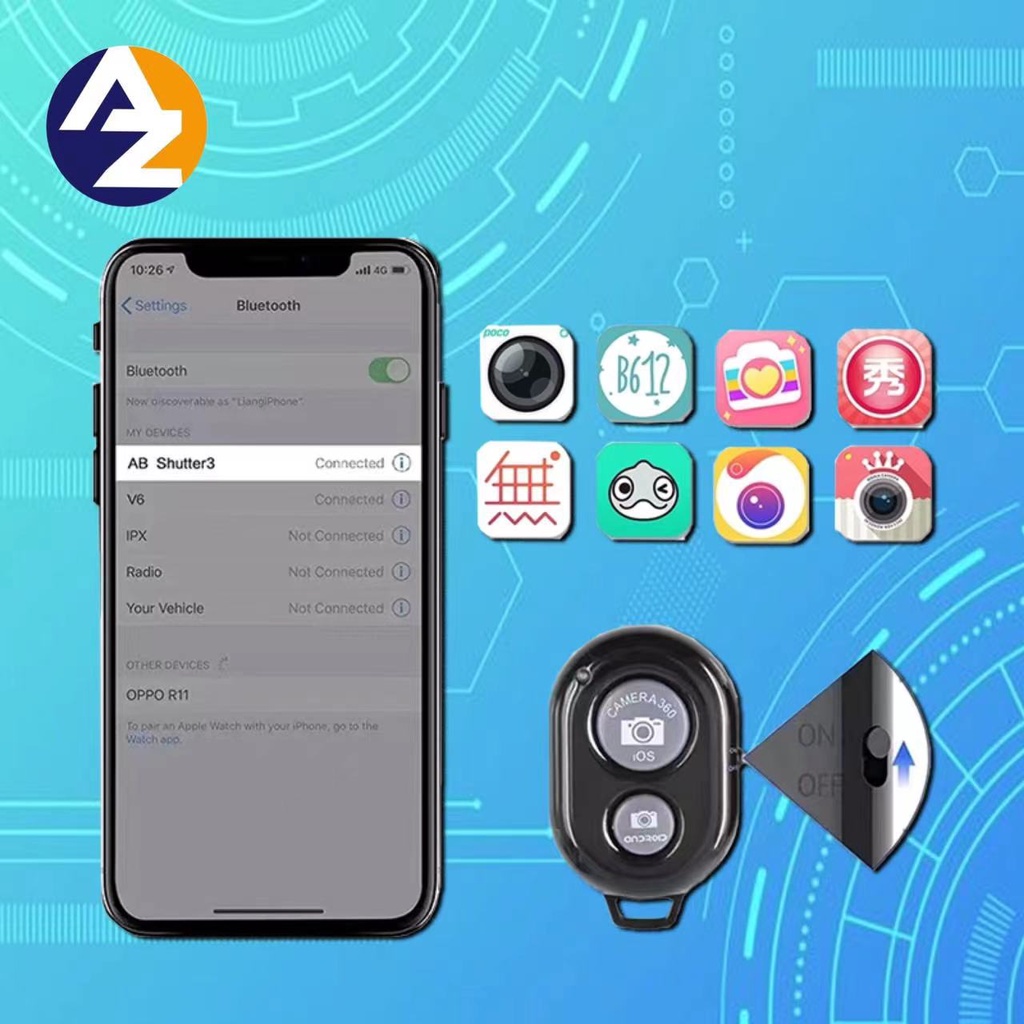 AZ COD Bluetooth Remote Shutter For Smart/Android Phone with free ...