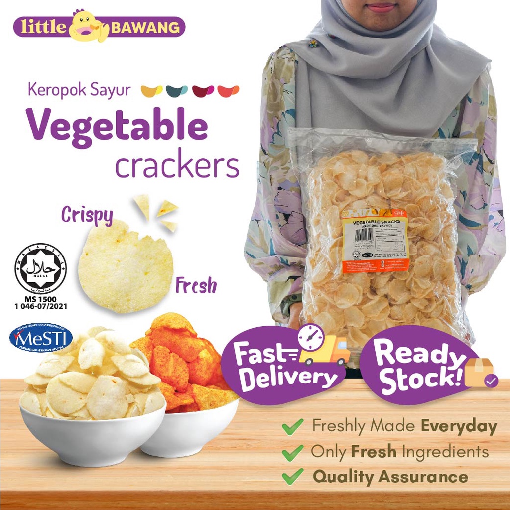 Keropok Sayur Vegetable Cracker Homemade 300g~700g Chili Cheese Thai ...