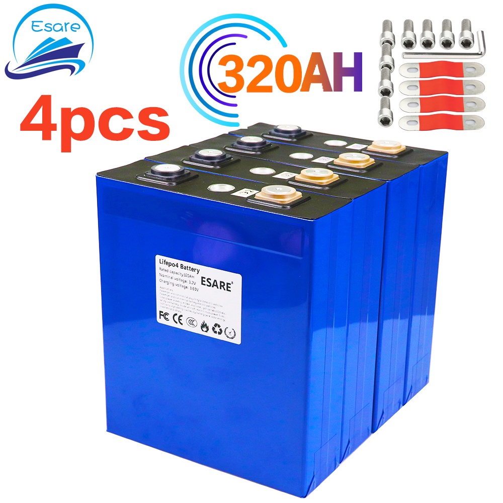 NEW 4pcs 3.2v 320ah Lifepo4 Rechargeable Battery Lithium Iron Phosphate ...
