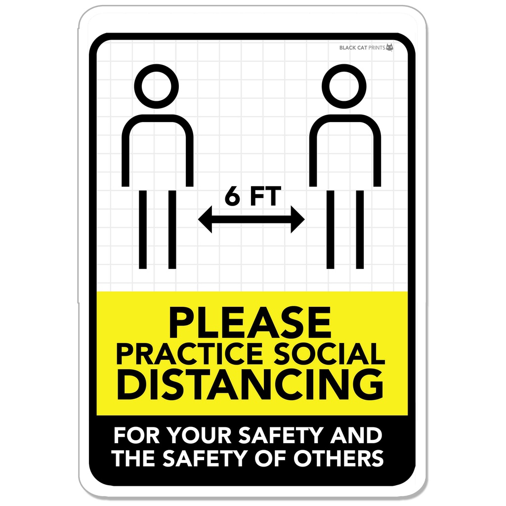 Practice Social Distancing Sign | Laminated Signage | Sign Board ...