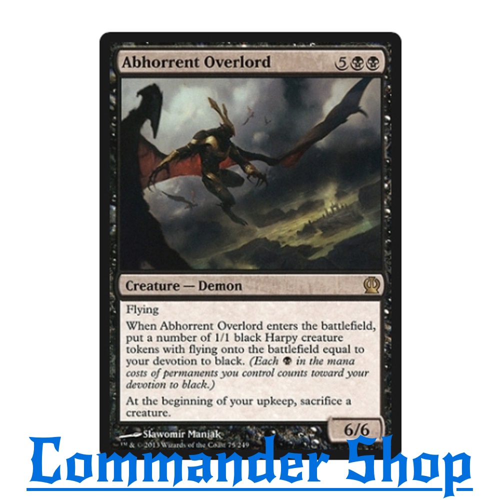 Abhorrent Overlord (Creature-Demon) Black At6/Tn6 Flying Game Card ...