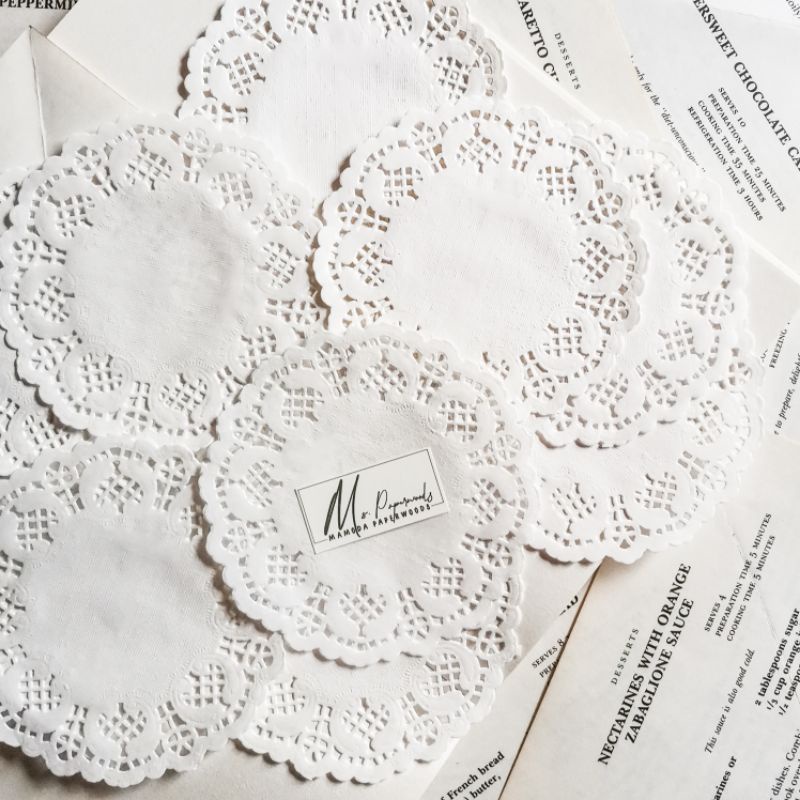 20 pcs Paper Doilies | 4.5 inches | Junk Journal Diary Planner ...
