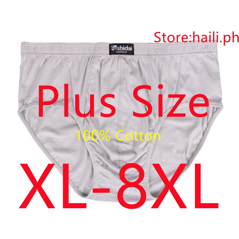Plus Size XL-7XL 8XL 6XL 5XL Cotton Briefs Mens Comfortable Underpants ...