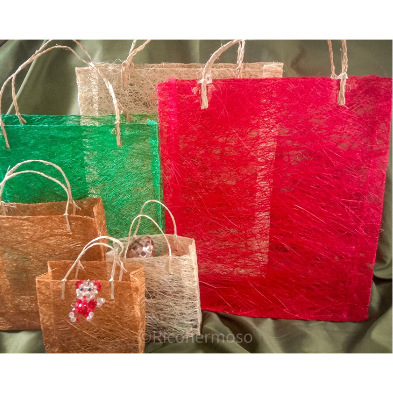 Abaca Bag Sinamay (Gift bag,Many Size) | Shopee Philippines